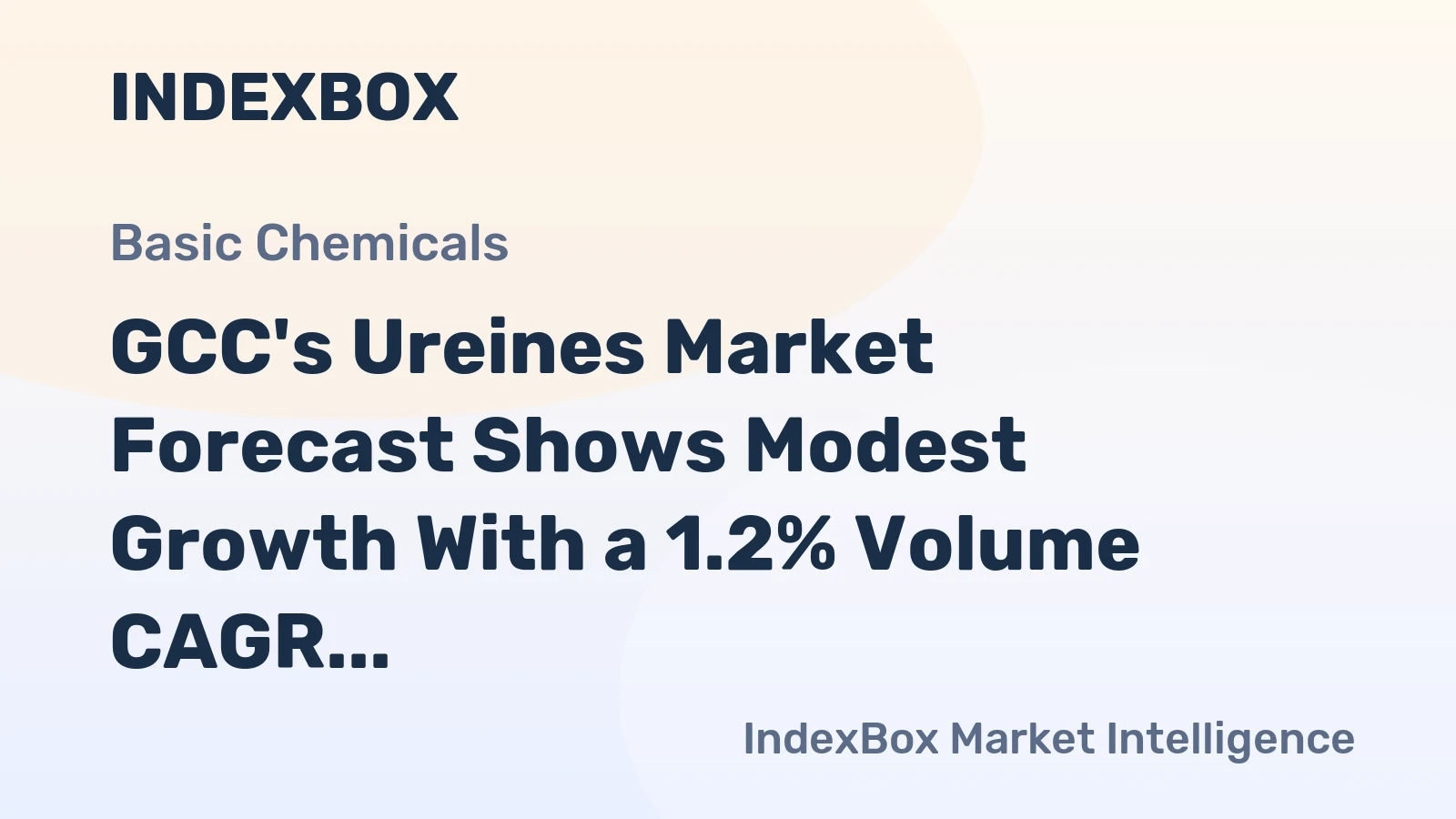 GCC's Ureines Market Forecast Shows Modest Growth With a 1.2% Volume CAGR
