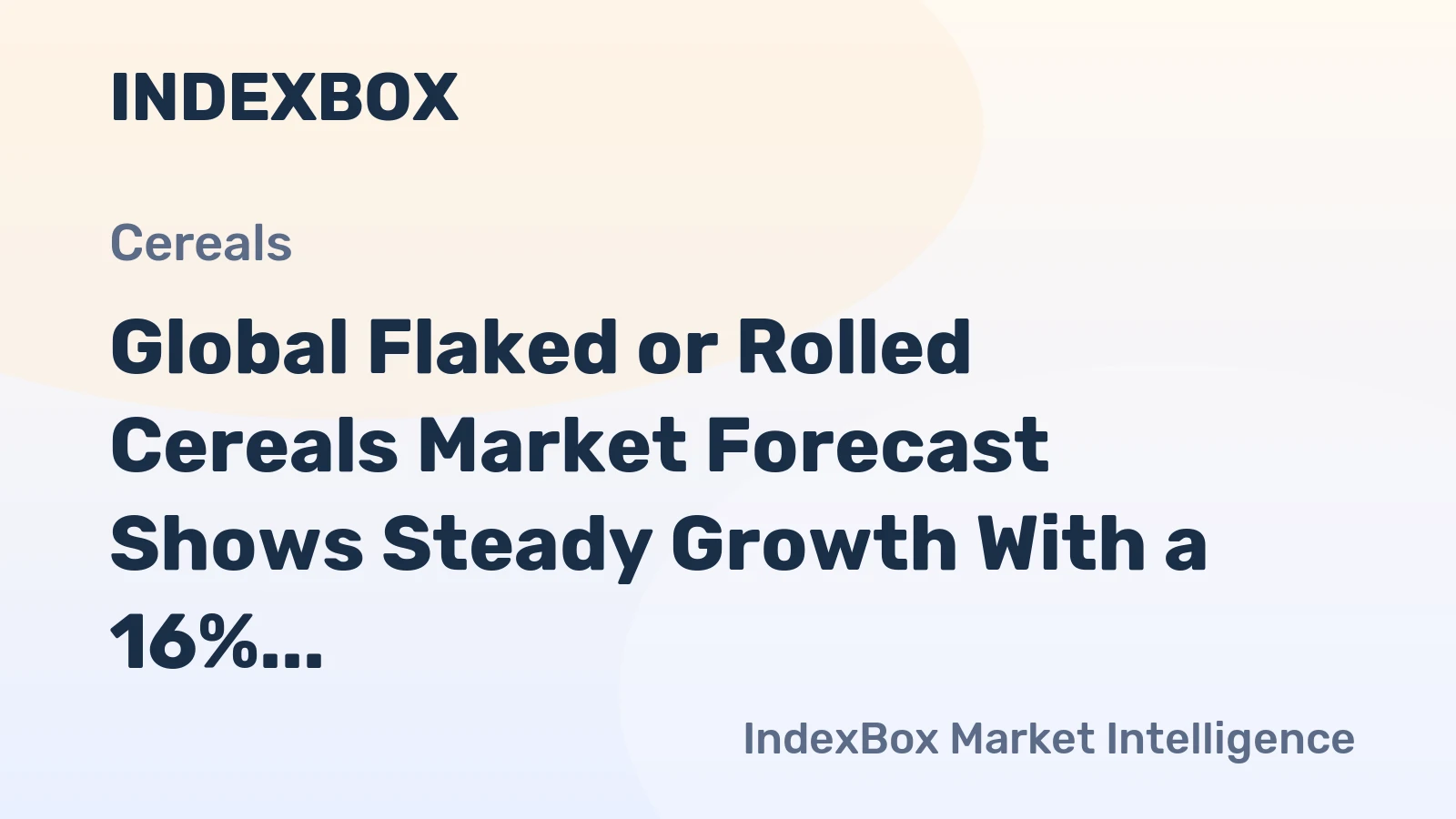 Global Flaked or Rolled Cereals Market Forecast Shows Steady Growth With a 16% Volume CAGR Through 2035