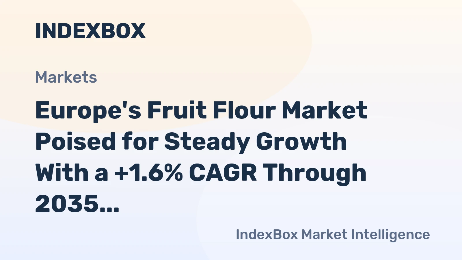 Europe's Fruit Flour Market Poised for Steady Growth With a +1.6% CAGR Through 2035