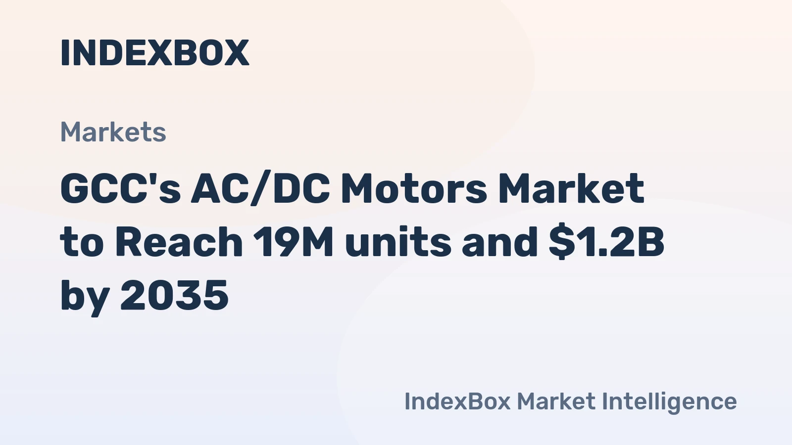 GCC's AC/DC Motors Market to Reach 19M units and $1.2B by 2035