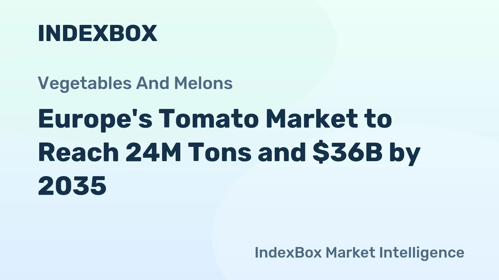 Europe's Tomato Market to Reach 24M Tons and $36B by 2035