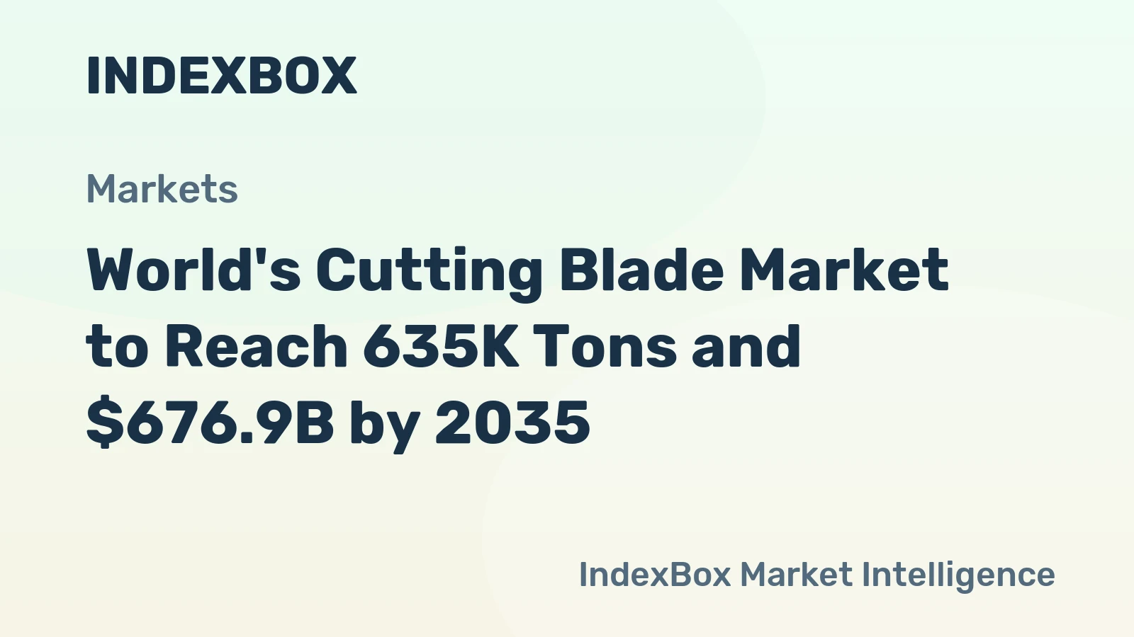 World's Cutting Blade Market to Reach 635K Tons and $676.9B by 2035