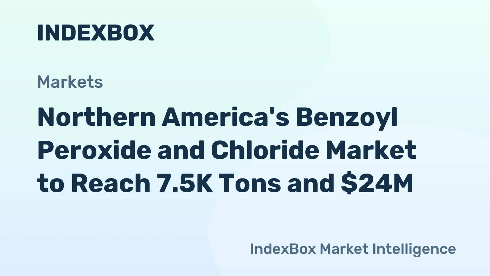 Northern America's Benzoyl Peroxide and Chloride Market to Reach 7.5K Tons and $24M