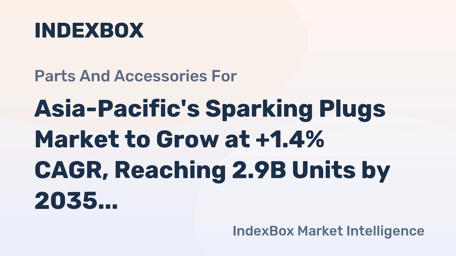 Asia-Pacific's Sparking Plugs Market to Grow at +1.4% CAGR, Reaching 2.9B Units by 2035