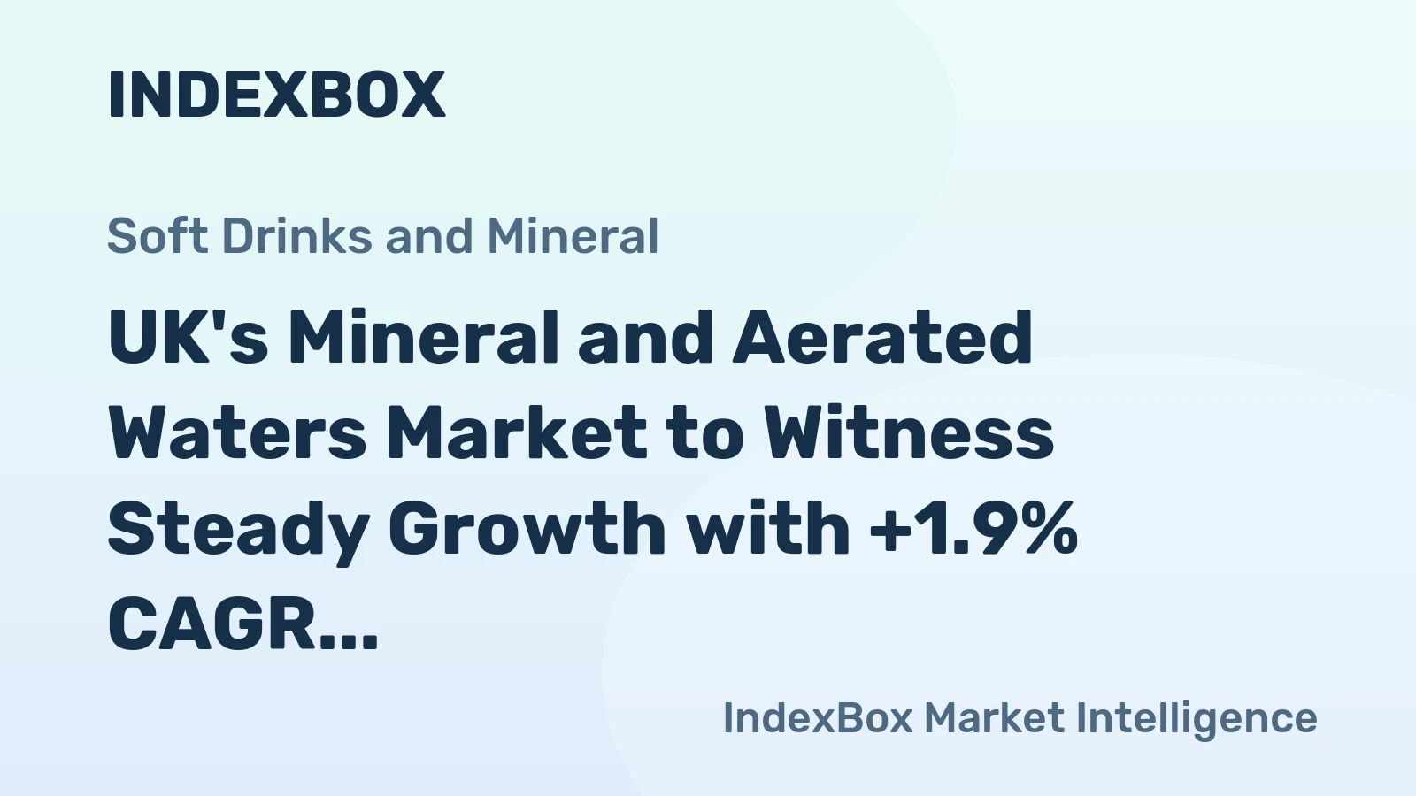UK's Mineral and Aerated Waters Market to Witness Steady Growth with +1.9% CAGR in Volume and +4.0% CAGR in Value through 2035