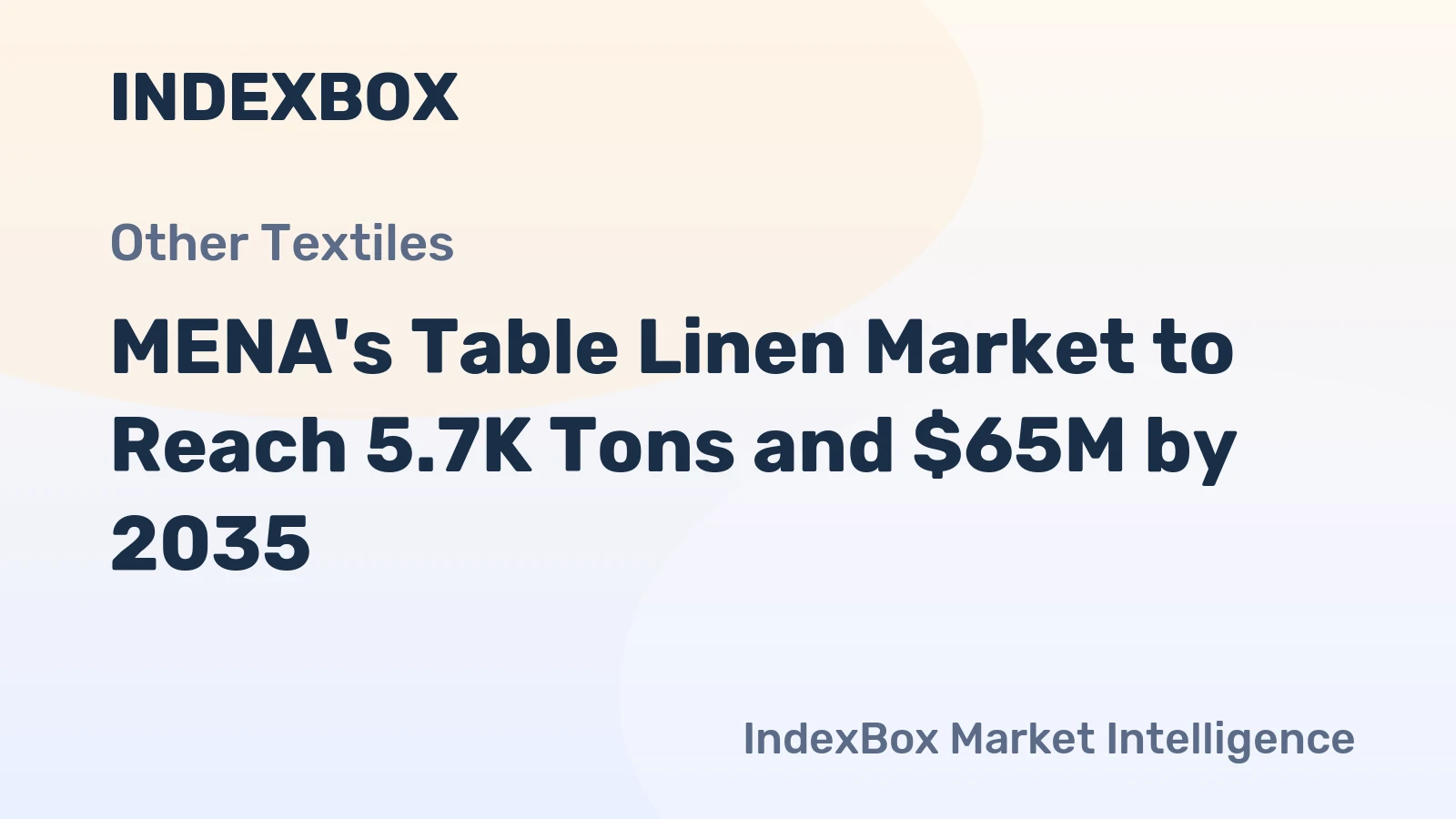 MENA's Table Linen Market to Reach 5.7K Tons and $65M by 2035