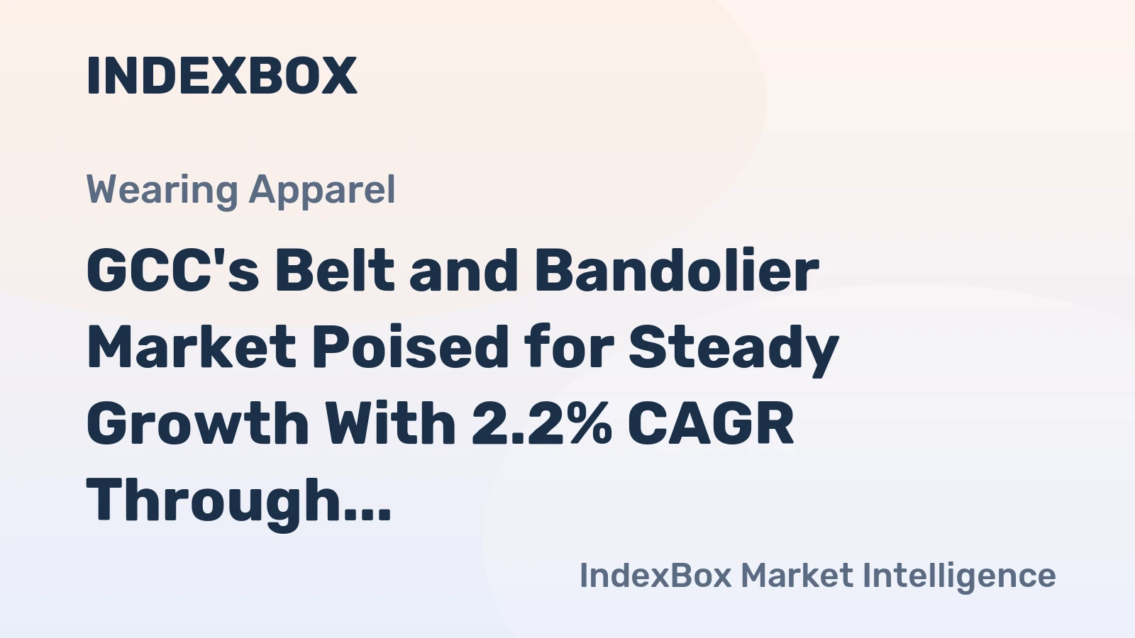GCC's Belt and Bandolier Market Poised for Steady Growth With 2.2% CAGR Through 2035