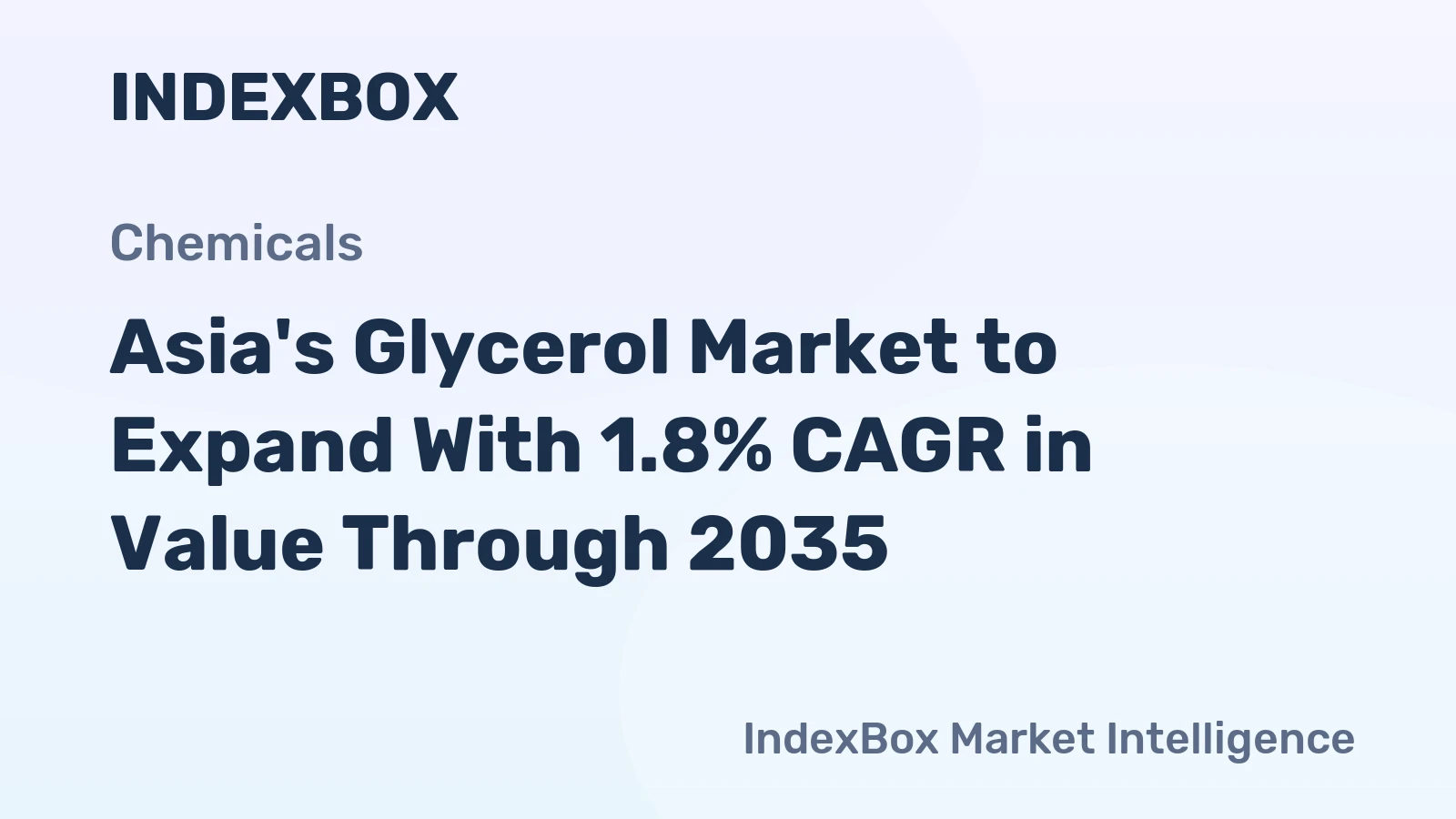Asia's Glycerol Market to Expand With 1.8% CAGR in Value Through 2035