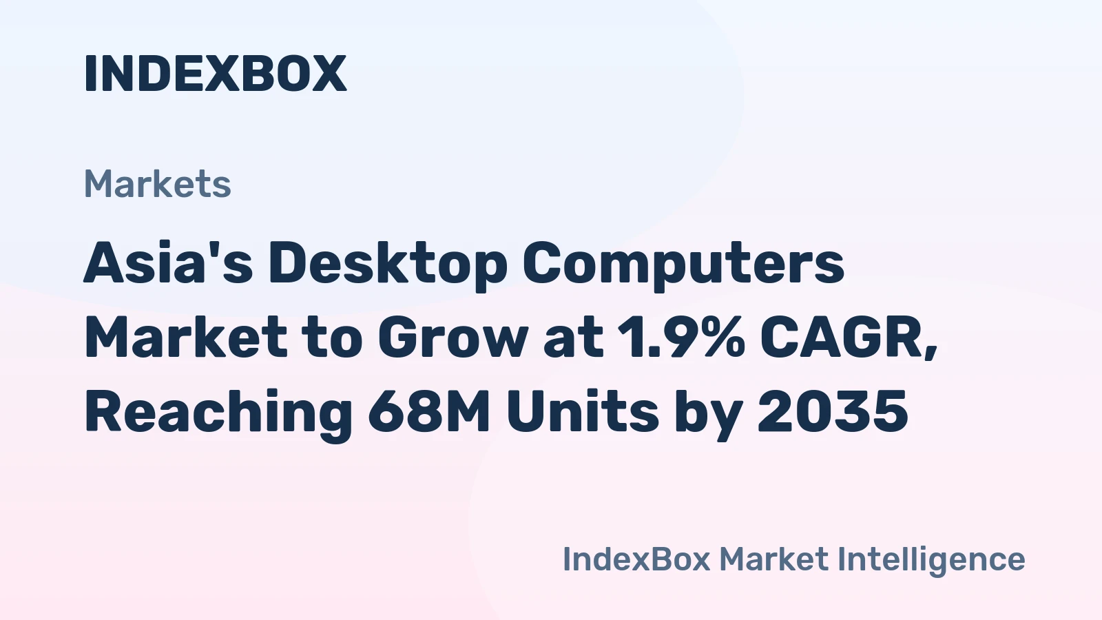 Asia's Desktop Computers Market to Grow at 1.9% CAGR, Reaching 68M Units by 2035