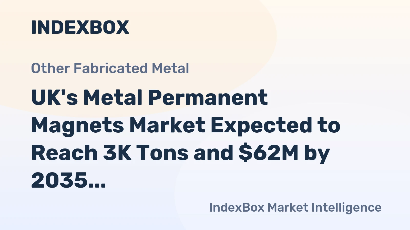 UK's Metal Permanent Magnets Market Expected to Reach 3K Tons and $62M by 2035
