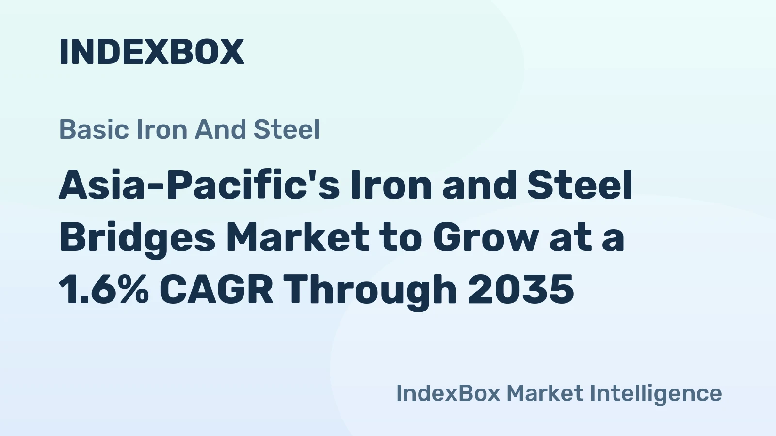 Asia-Pacific's Iron and Steel Bridges Market to Grow at a 1.6% CAGR Through 2035