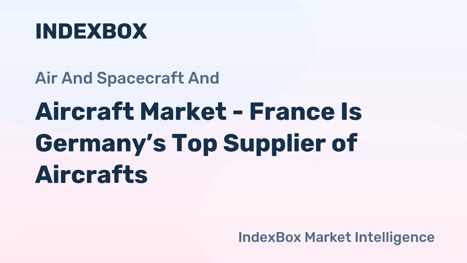 Aircraft Market - France Is Germany’s Top Supplier of Aircrafts
