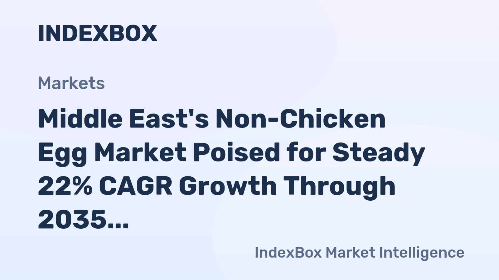 Middle East's Non-Chicken Egg Market Poised for Steady 22% CAGR Growth Through 2035