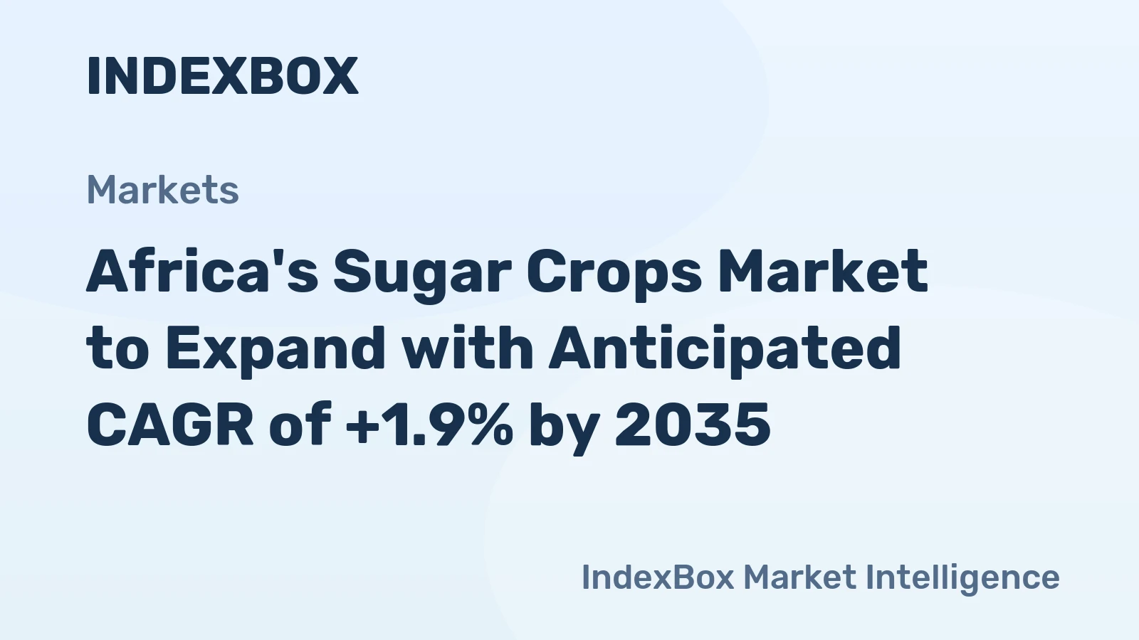 Africa's Sugar Crops Market to Expand with Anticipated CAGR of +1.9% by 2035
