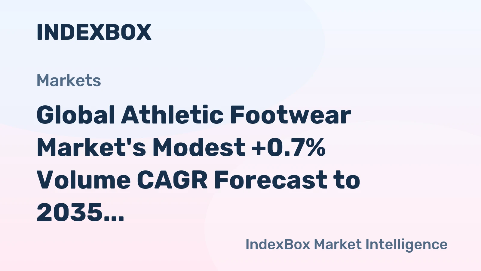 Global Athletic Footwear Market's Modest +0.7% Volume CAGR Forecast to 2035