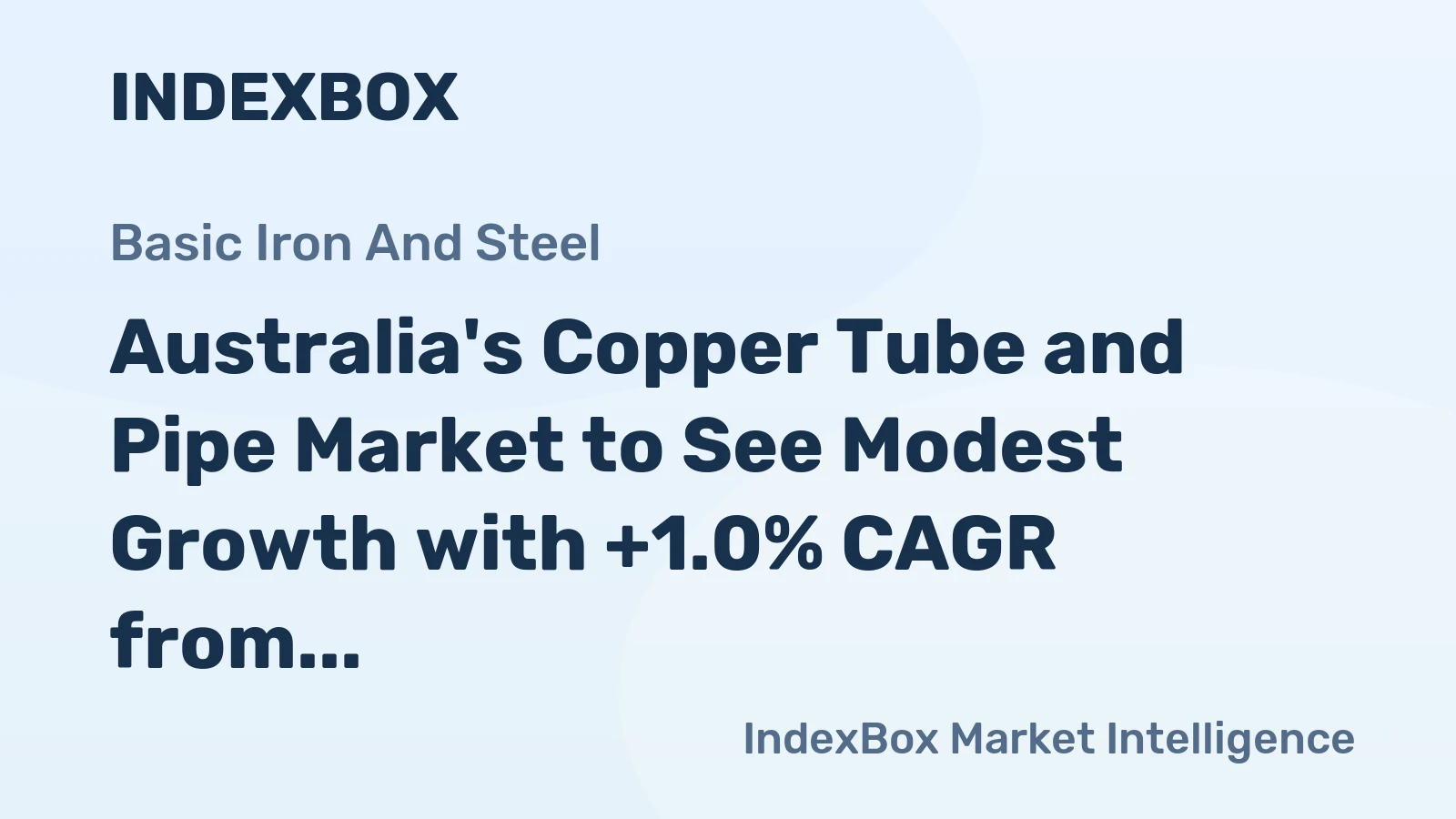 Australia's Copper Tube and Pipe Market to See Modest Growth with +1.0% CAGR from 2024 to 2035