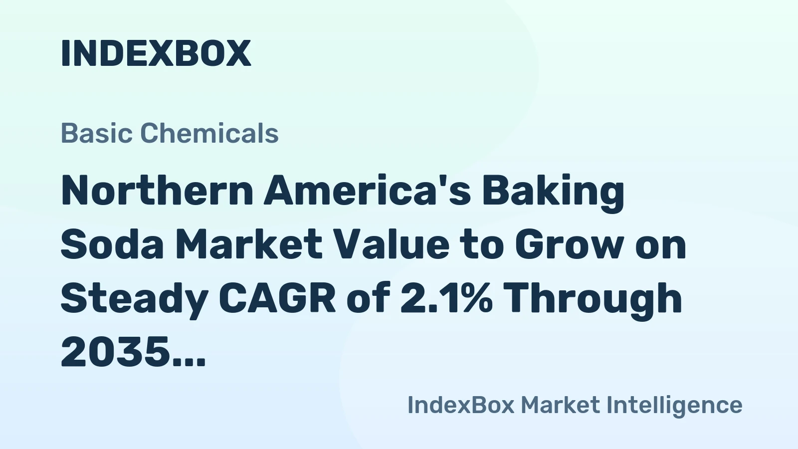 Northern America's Baking Soda Market Value to Grow on Steady CAGR of 2.1% Through 2035