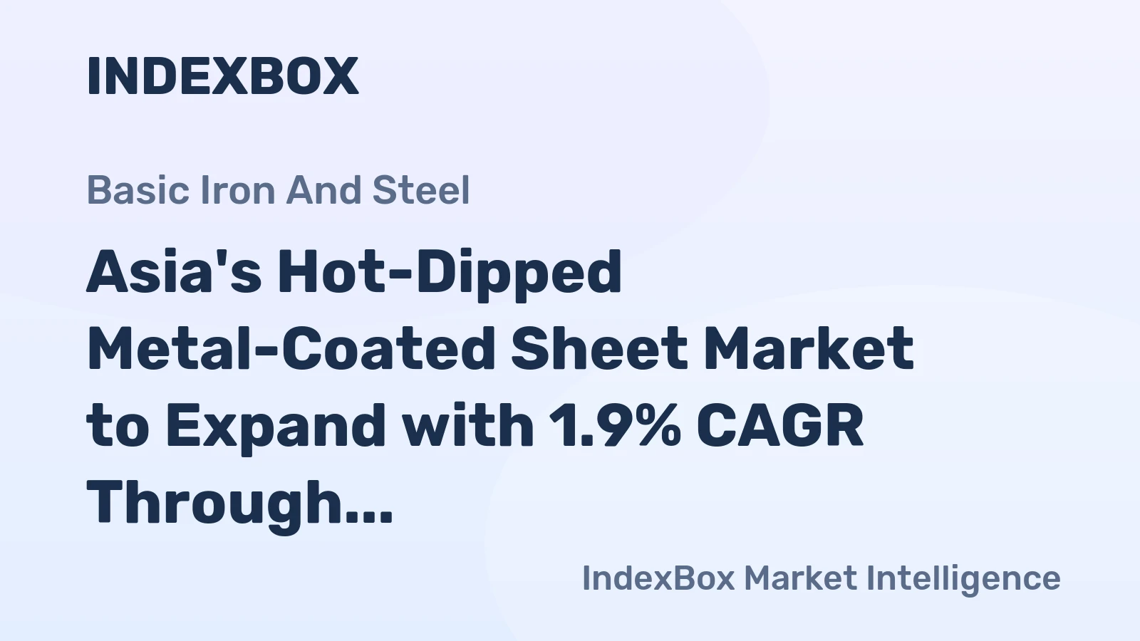 Asia's Hot-Dipped Metal-Coated Sheet Market to Expand with 1.9% CAGR Through 2035