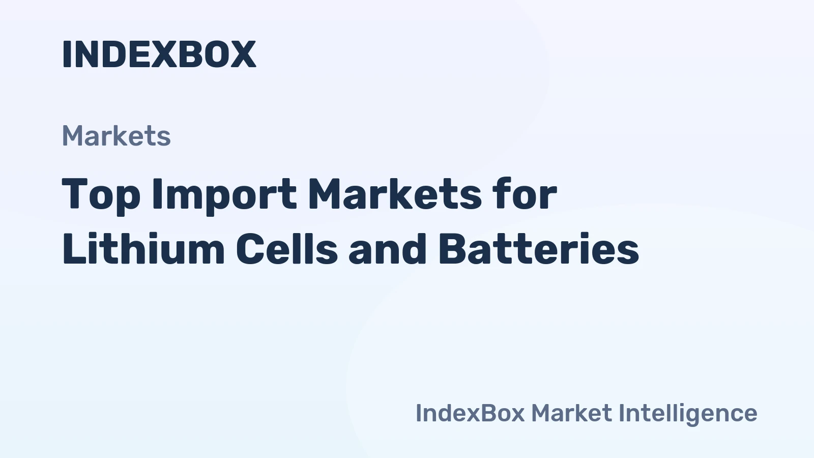 Top Import Markets for Lithium Cells and Batteries