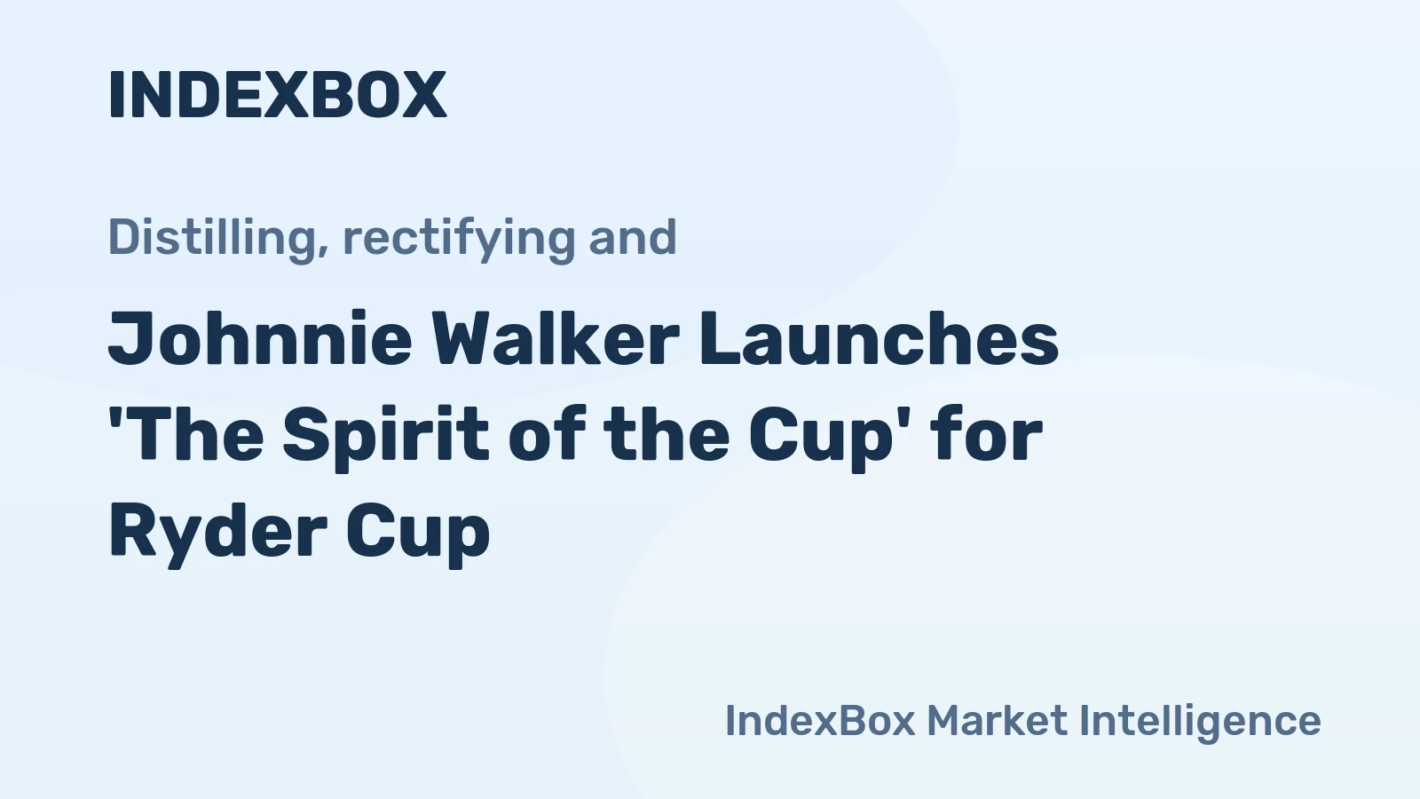 Johnnie Walker Launches 'The Spirit of the Cup' for Ryder Cup