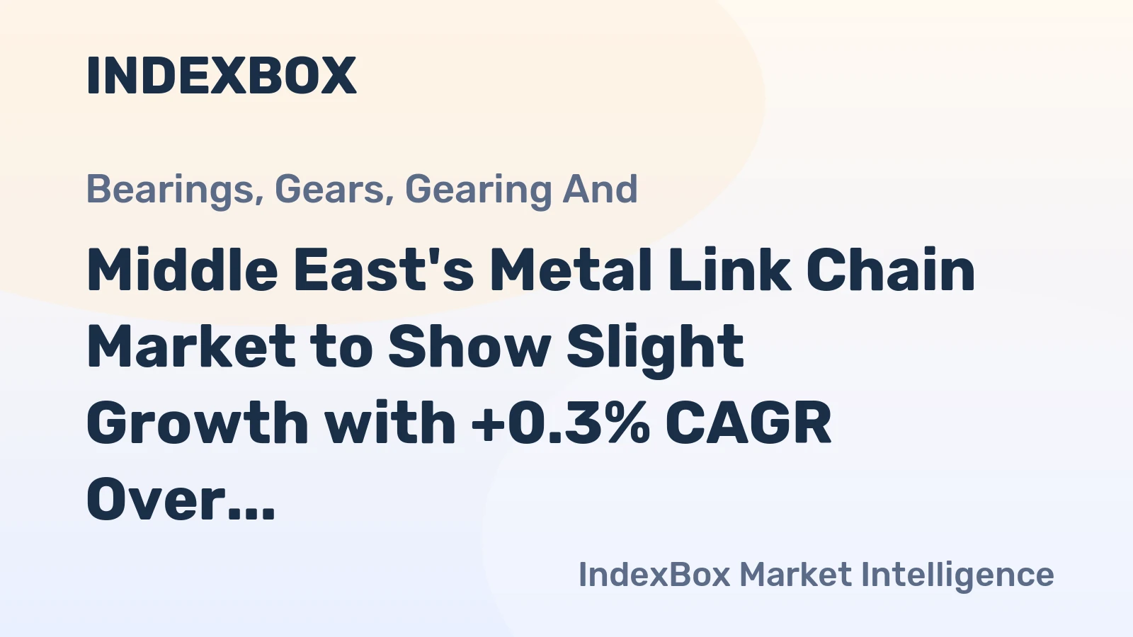 Middle East's Metal Link Chain Market to Show Slight Growth with +0.3% CAGR Over Next Decade