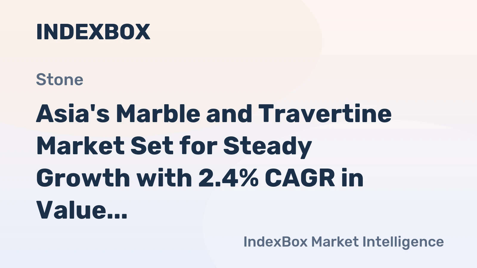 Asia's Marble and Travertine Market Set for Steady Growth with 2.4% CAGR in Value Through 2035