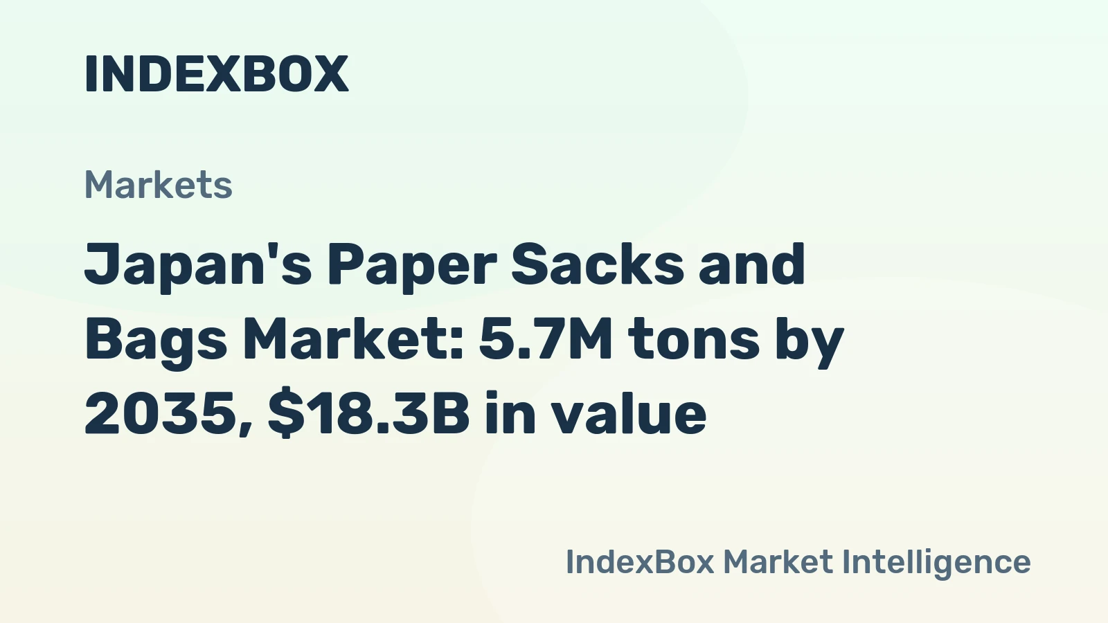 Japan's Paper Sacks and Bags Market: 5.7M tons by 2035, $18.3B in value