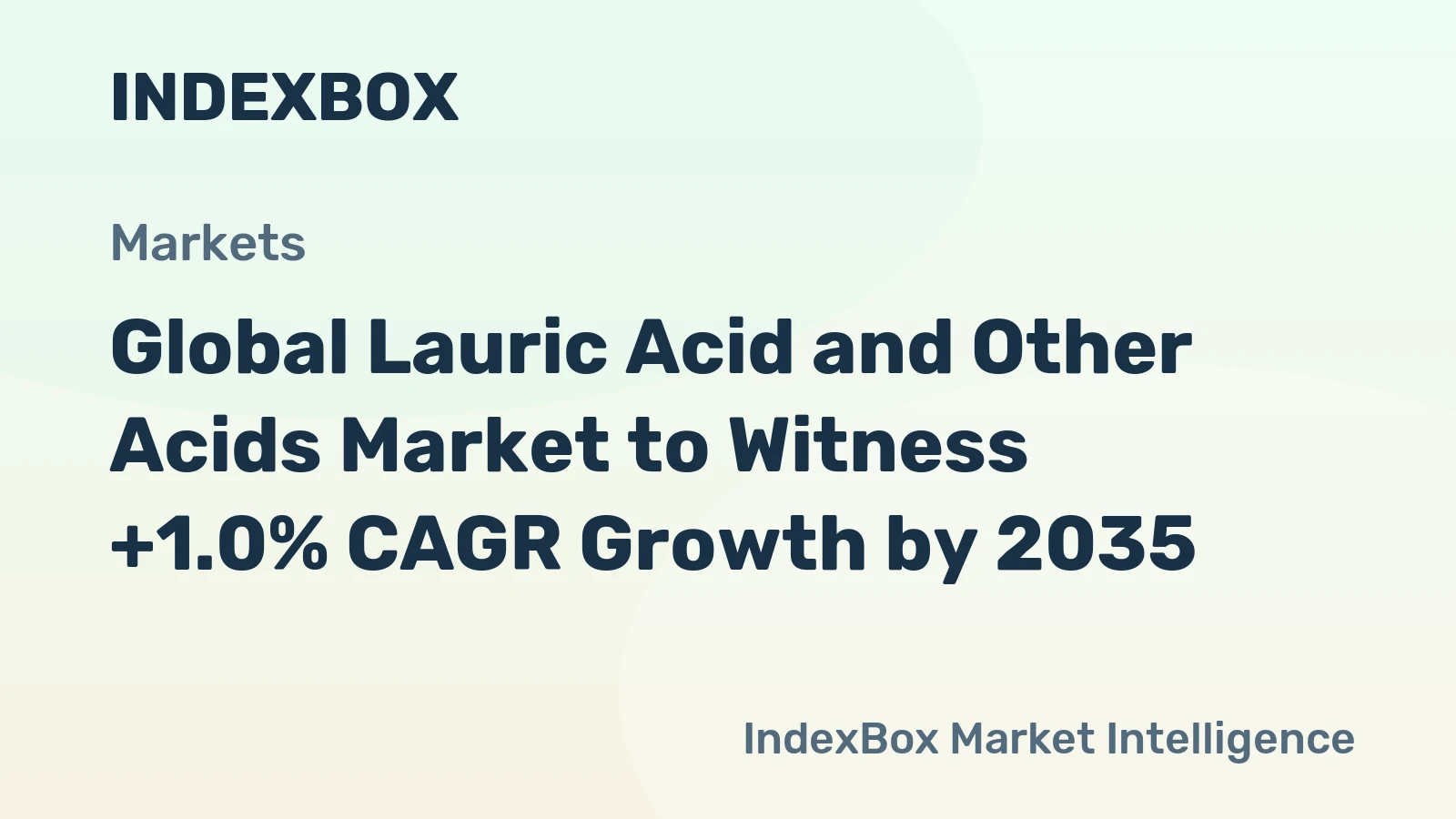 Global Lauric Acid and Other Acids Market to Witness +1.0% CAGR Growth by 2035