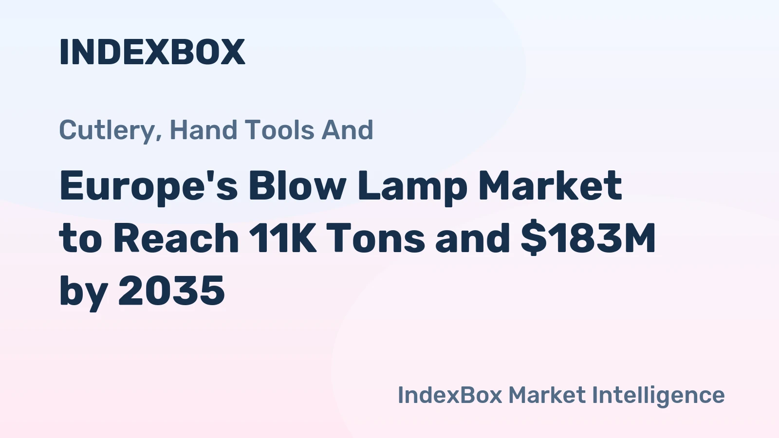 Europe's Blow Lamp Market to Reach 11K Tons and $183M by 2035