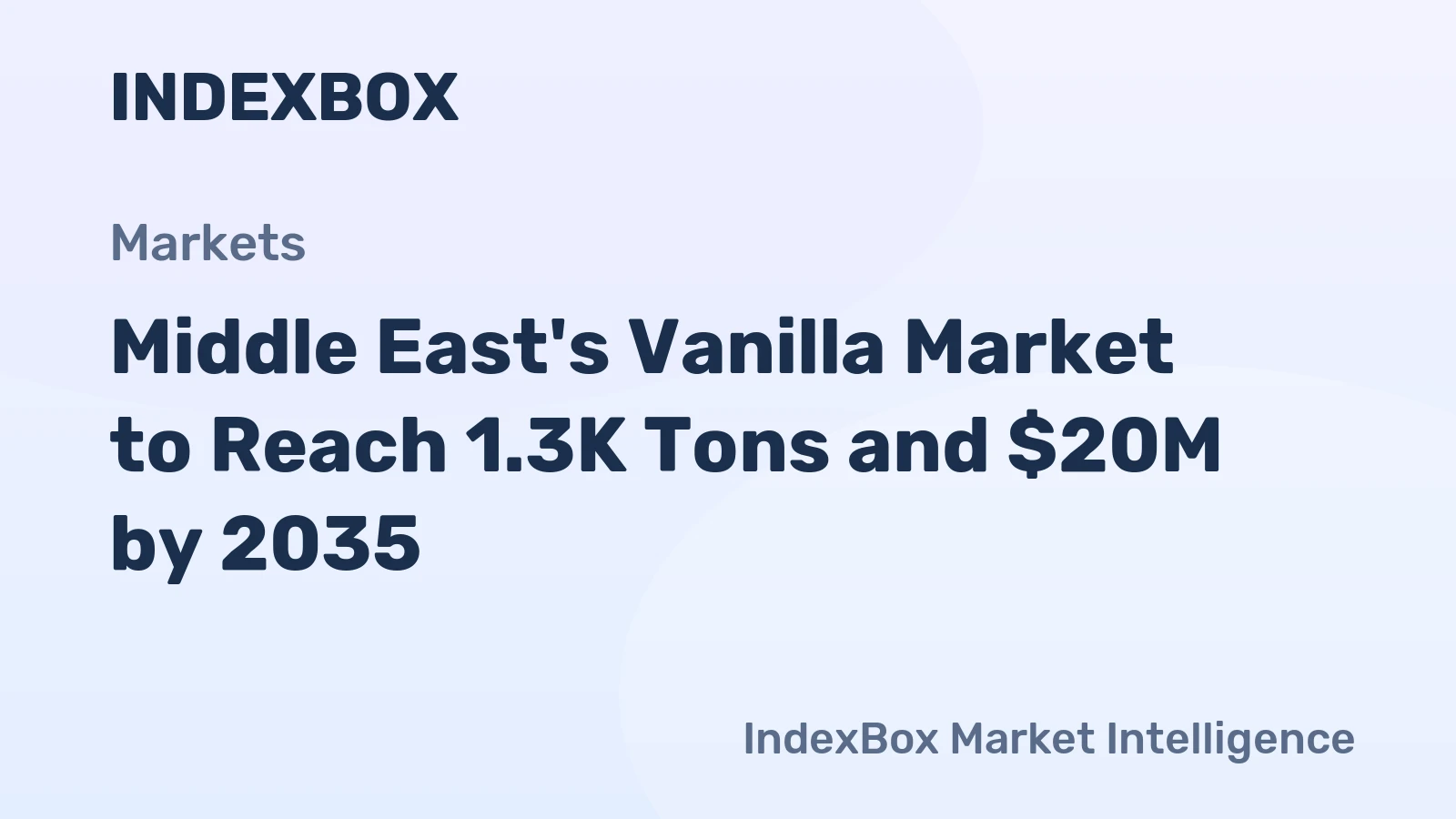 Middle East's Vanilla Market to Reach 1.3K Tons and $20M by 2035