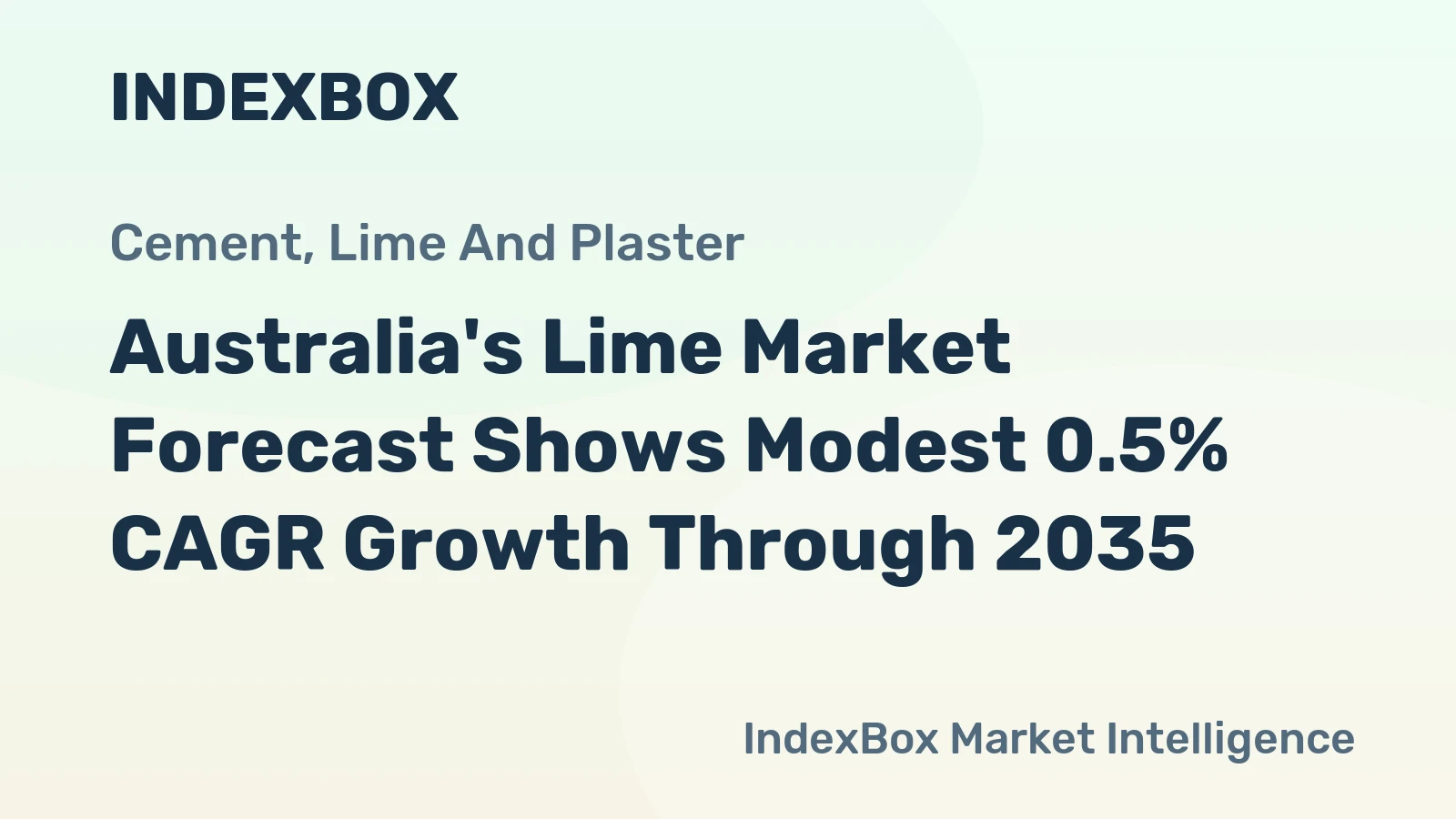 Australia's Lime Market Forecast Shows Modest 0.5% CAGR Growth Through 2035