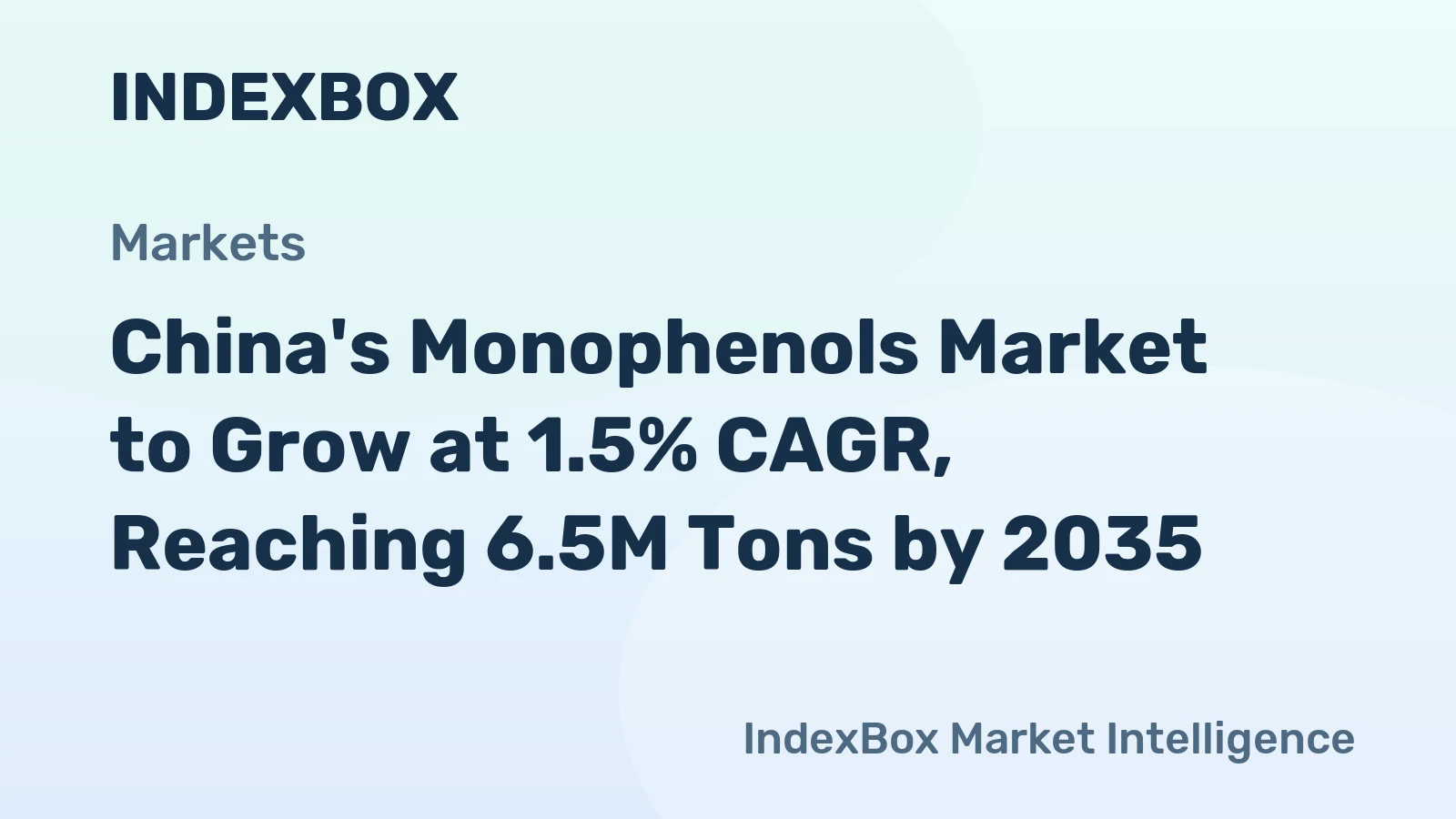 China's Monophenols Market to Grow at 1.5% CAGR, Reaching 6.5M Tons by 2035
