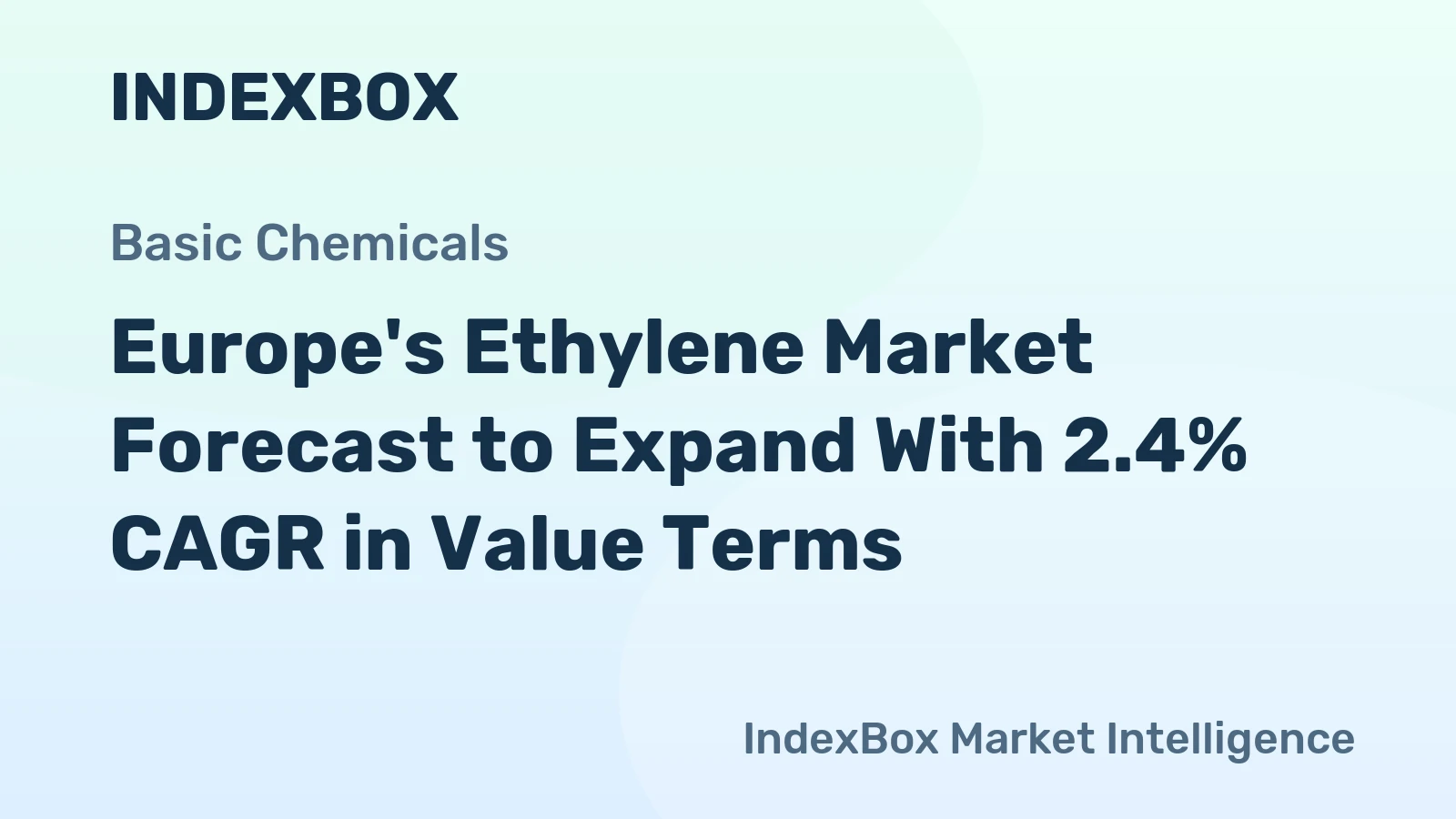 Europe's Ethylene Market Forecast to Expand With 2.4% CAGR in Value Terms