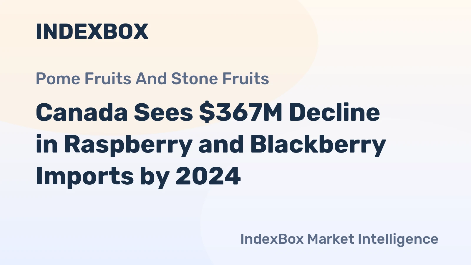 Canada Sees $367M Decline in Raspberry and Blackberry Imports by 2024