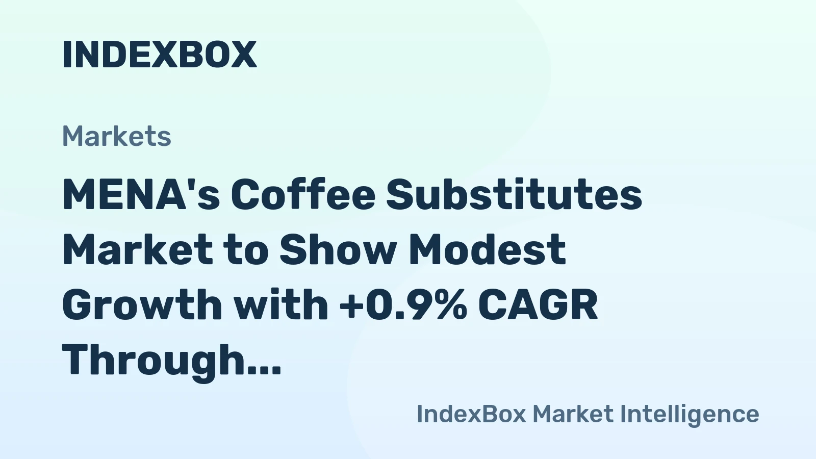 MENA's Coffee Substitutes Market to Show Modest Growth with +0.9% CAGR Through 2035