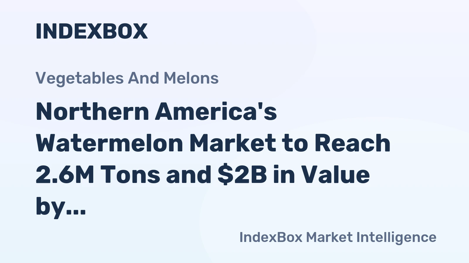 Northern America's Watermelon Market to Reach 2.6M Tons and $2B in Value by 2035