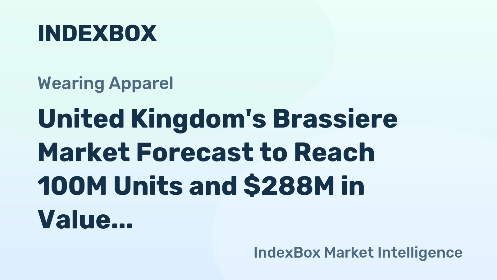United Kingdom's Brassiere Market Forecast to Reach 100M Units and $288M in Value by 2035