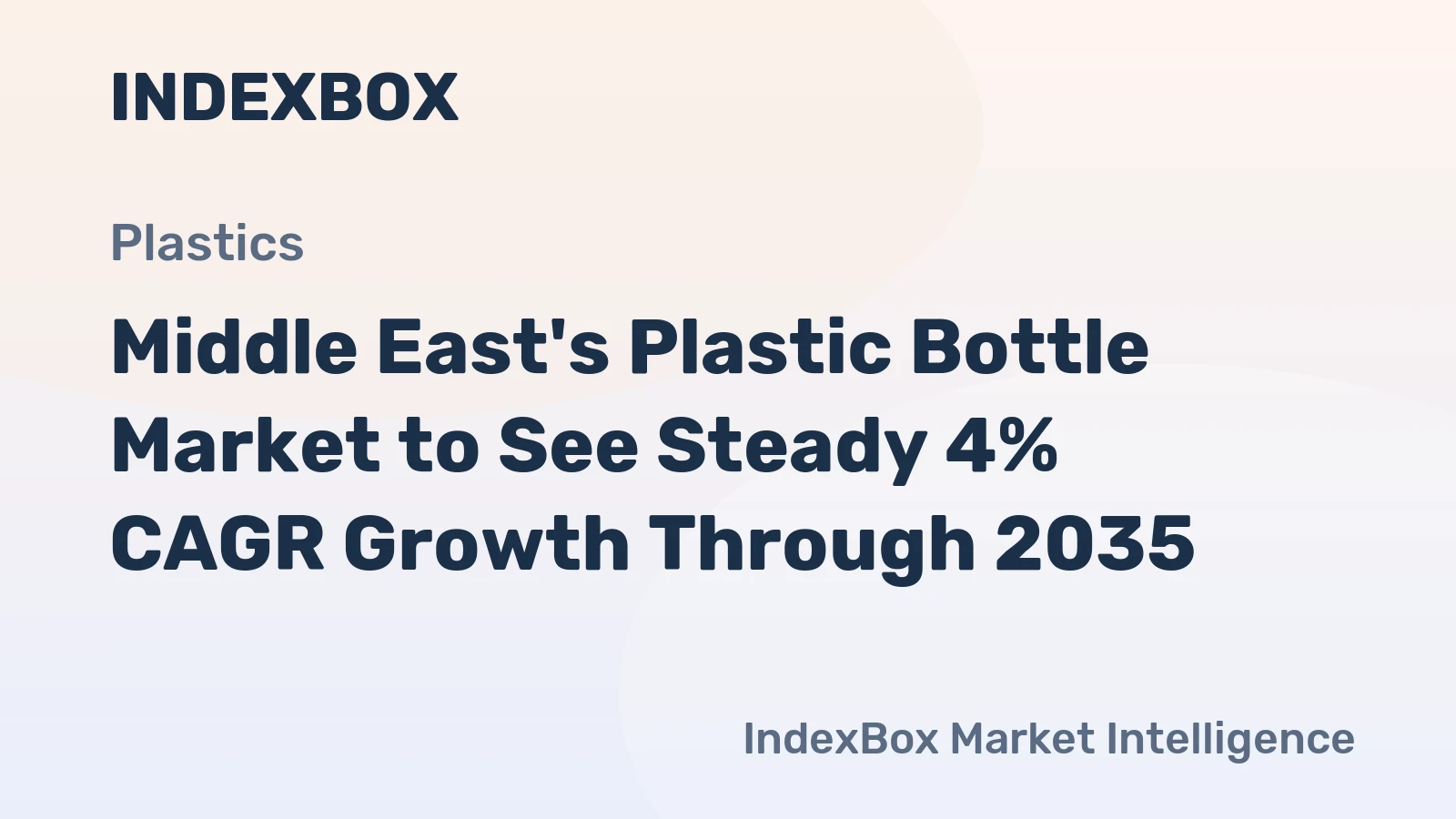Middle East's Plastic Bottle Market to See Steady 4% CAGR Growth Through 2035