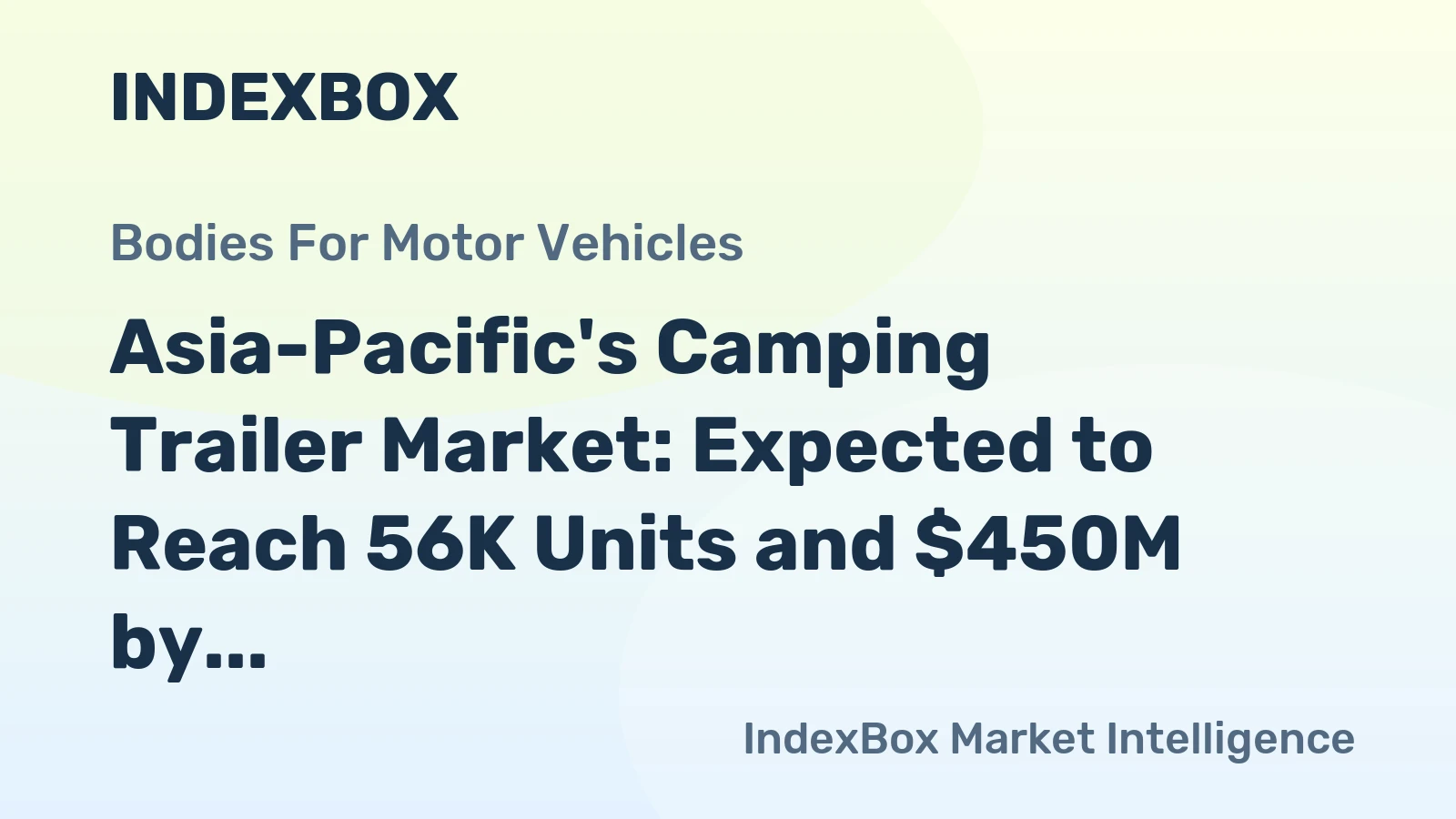 Asia-Pacific's Camping Trailer Market: Expected to Reach 56K Units and $450M by 2035