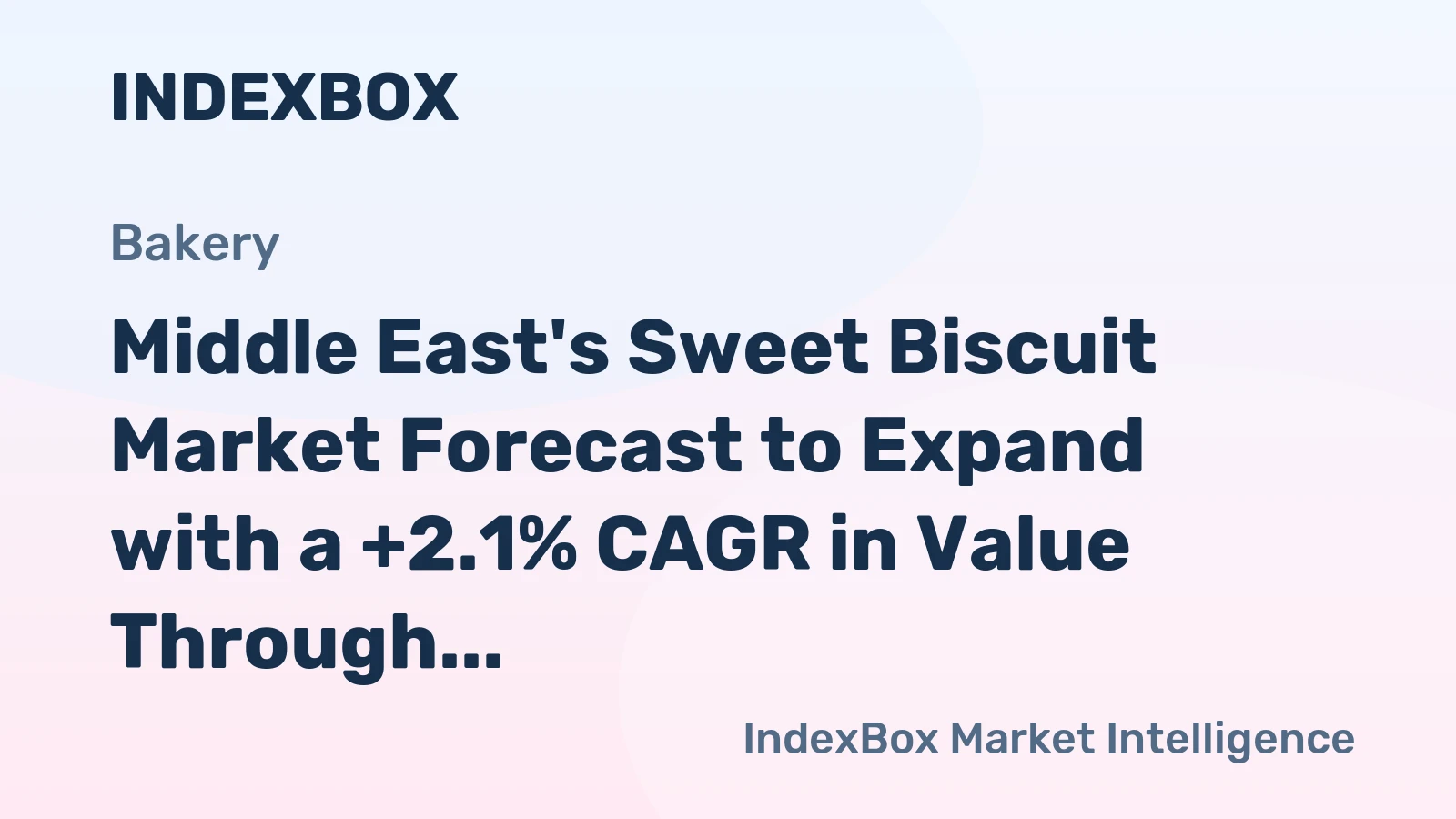 Middle East's Sweet Biscuit Market Forecast to Expand with a +2.1% CAGR in Value Through 2035