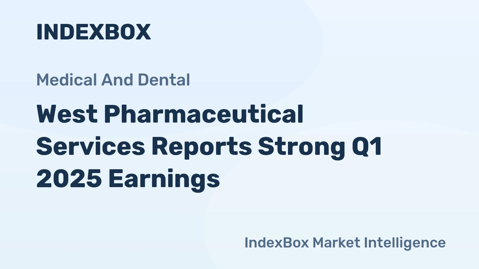 West Pharmaceutical Services Reports Strong Q1 2025 Earnings
