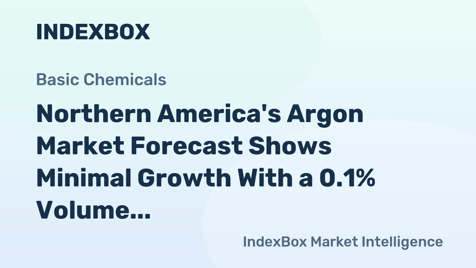 Northern America's Argon Market Forecast Shows Minimal Growth With a 0.1% Volume CAGR Through 2035