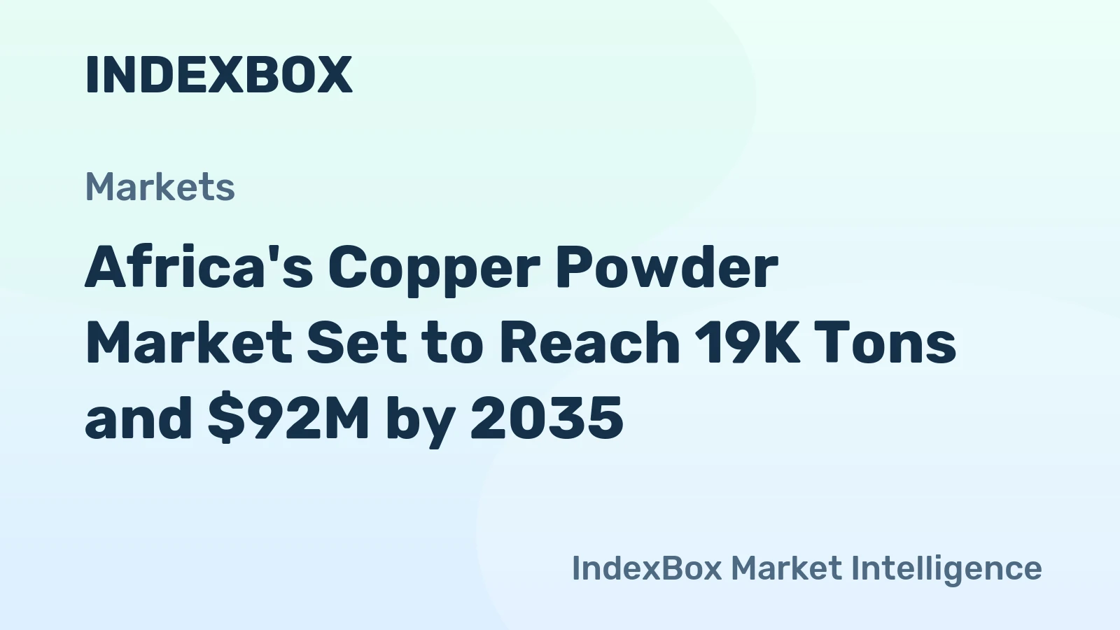 Africa's Copper Powder Market Set to Reach 19K Tons and $92M by 2035