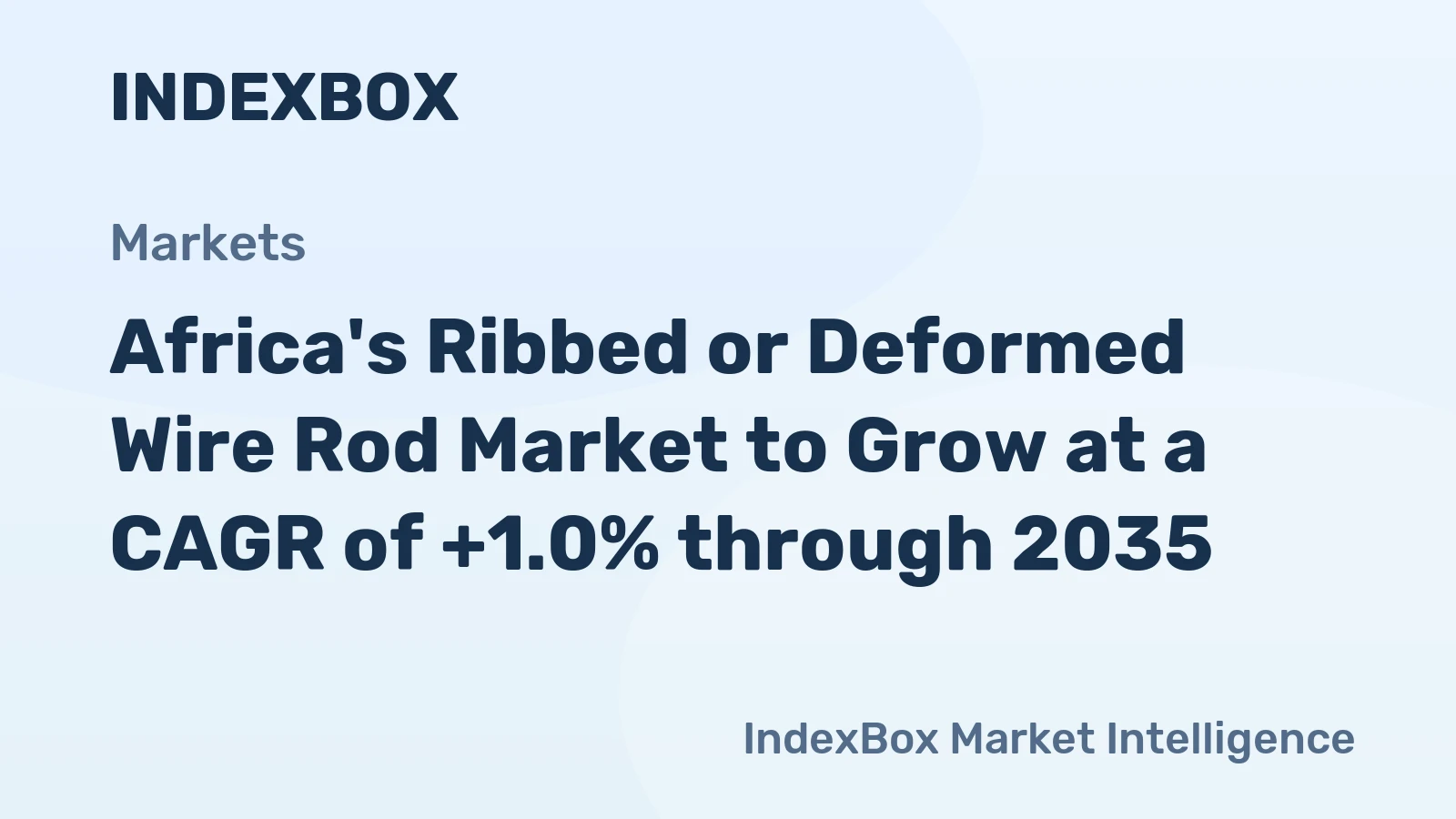 Africa's Ribbed or Deformed Wire Rod Market to Grow at a CAGR of +1.0% through 2035