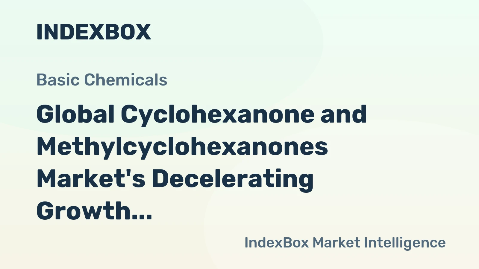 Global Cyclohexanone and Methylcyclohexanones Market's Decelerating Growth Forecast at 04% CAGR Through 2035