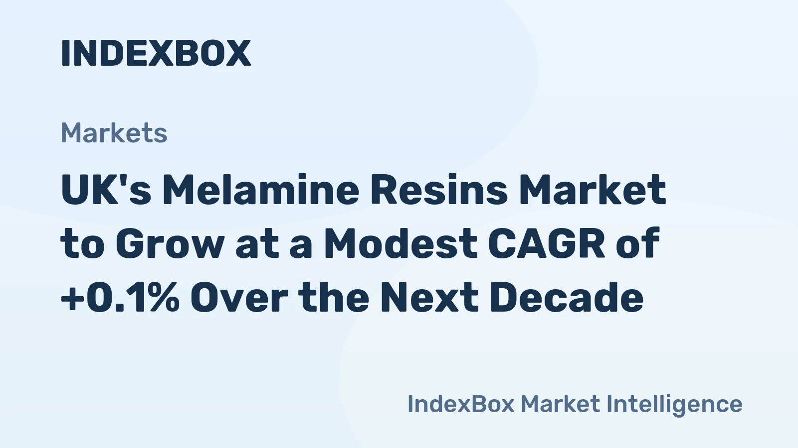 UK's Melamine Resins Market to Grow at a Modest CAGR of +0.1% Over the Next Decade