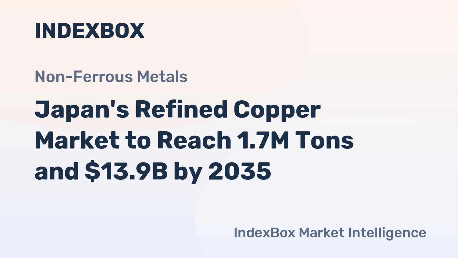 Japan's Refined Copper Market to Reach 1.7M Tons and $13.9B by 2035