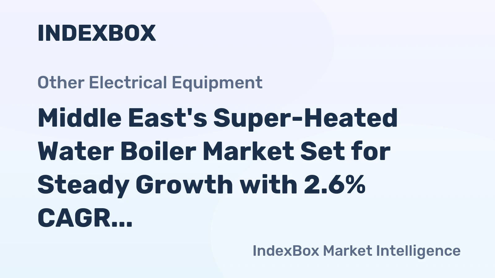 Middle East's Super-Heated Water Boiler Market Set for Steady Growth with 2.6% CAGR Through 2035