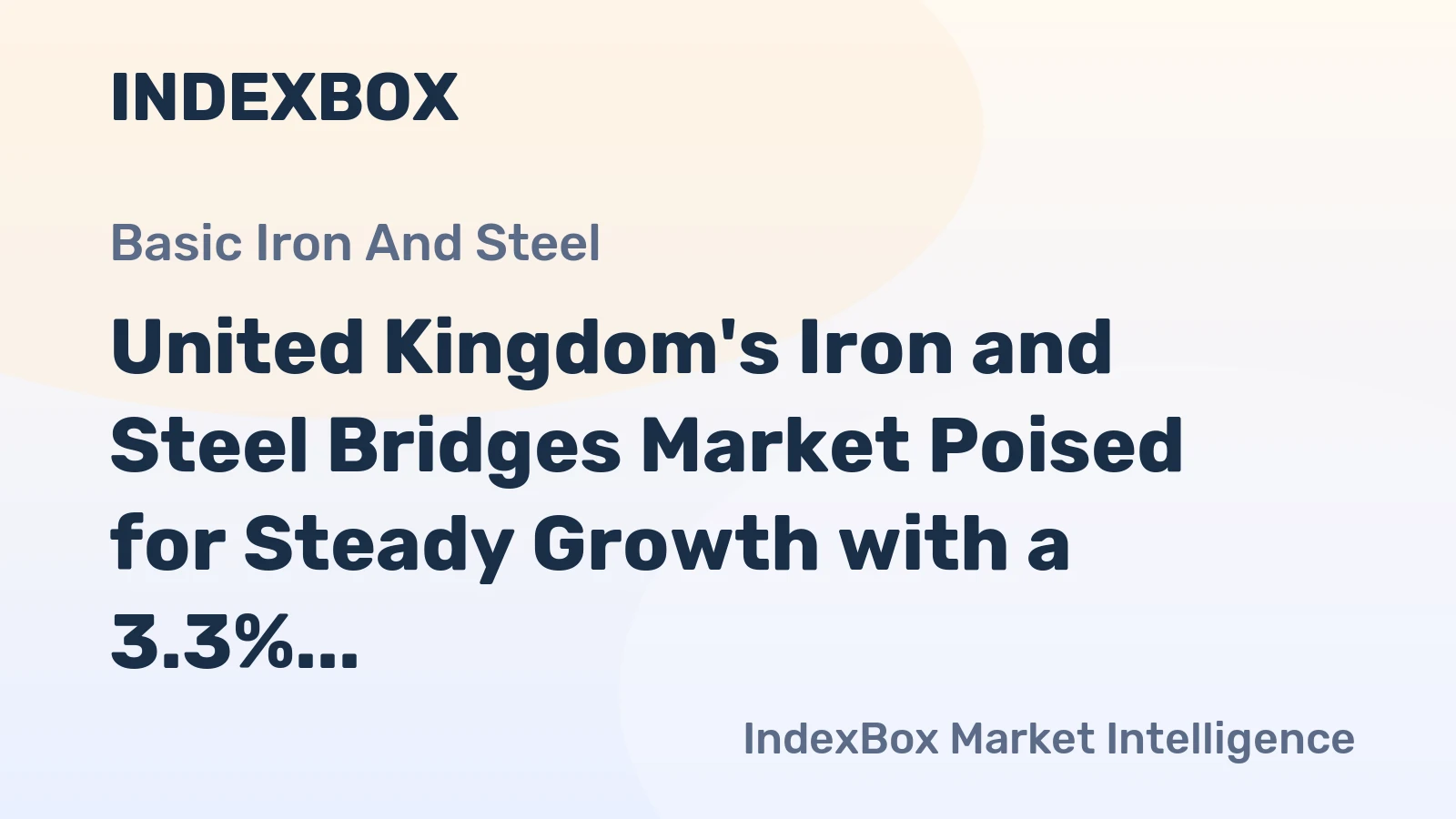 United Kingdom's Iron and Steel Bridges Market Poised for Steady Growth with a 3.3% CAGR in Value