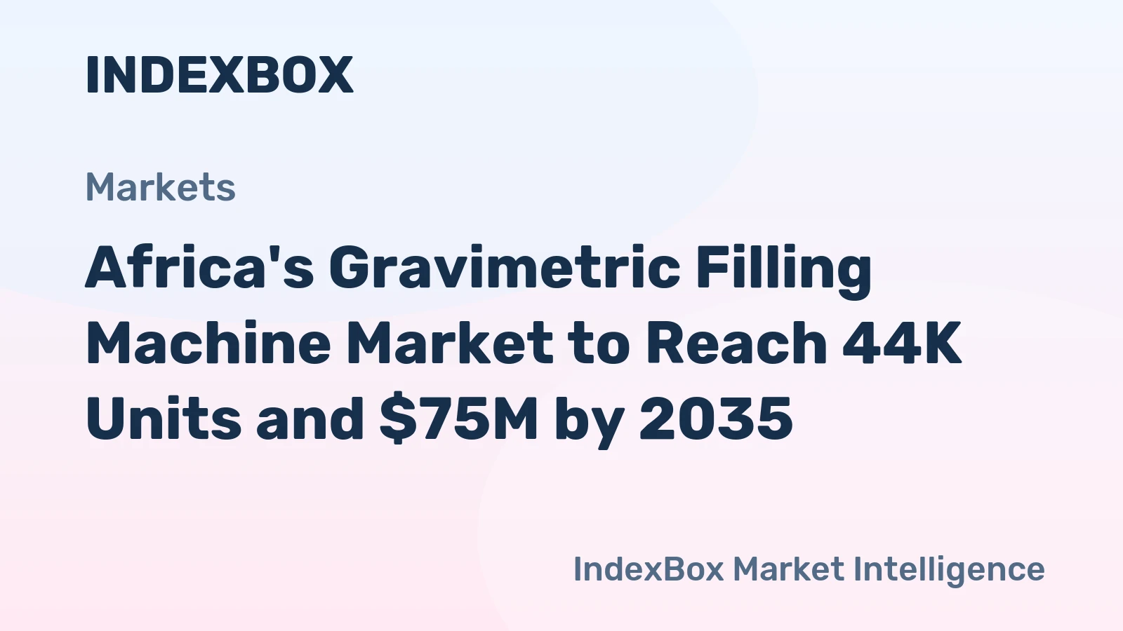 Africa's Gravimetric Filling Machine Market to Reach 44K Units and $75M by 2035